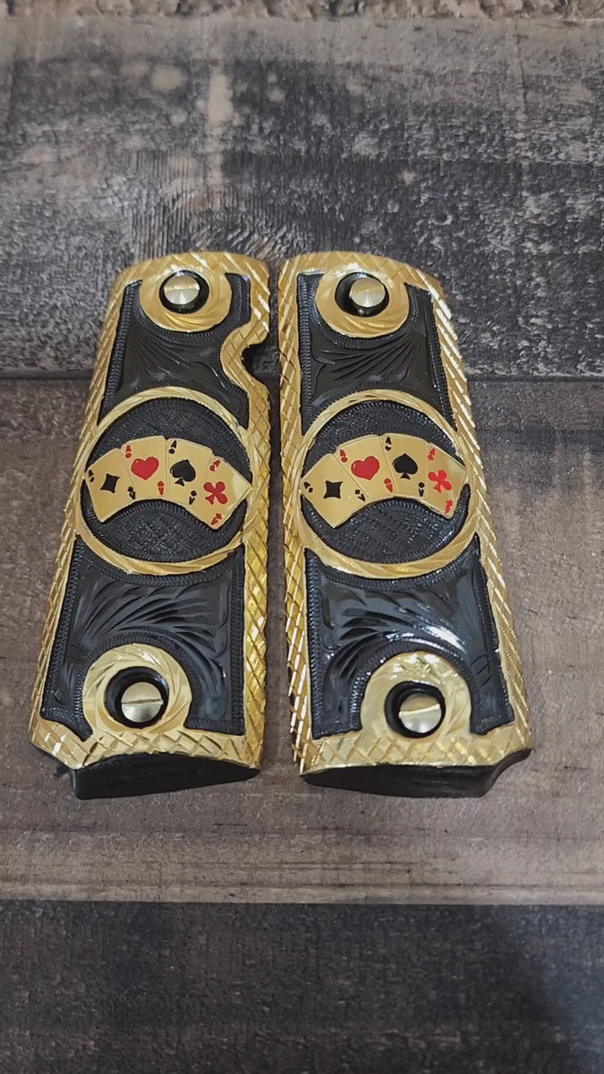 Gambler Taur cards player cachas 1911 full size narco mexican style go ...