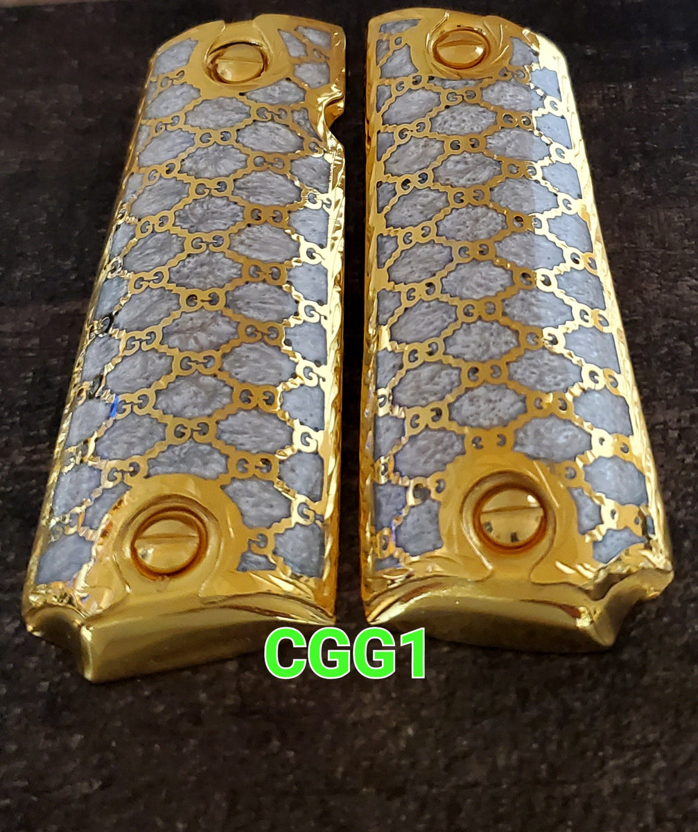 Cachas 1911 full size mexican luxury style gun grips narco premium goo ...