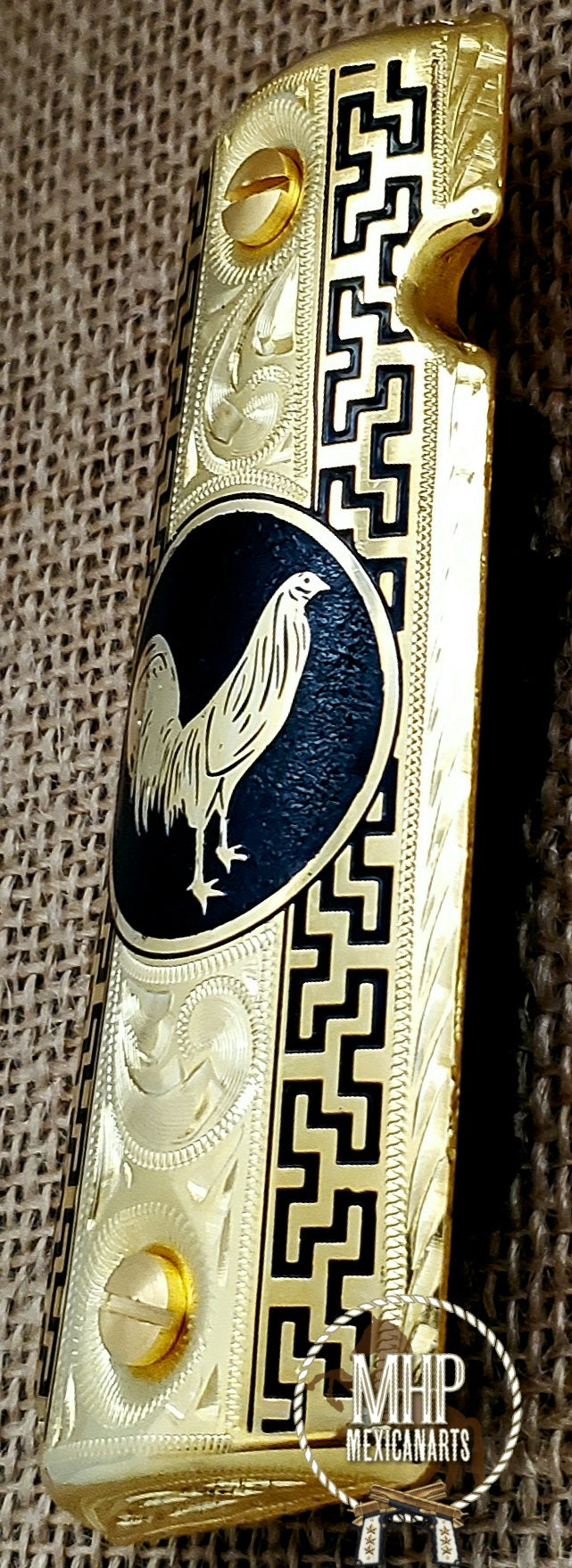 Gallos rooster palenque golden and silver 1911 full size mexican premi ...