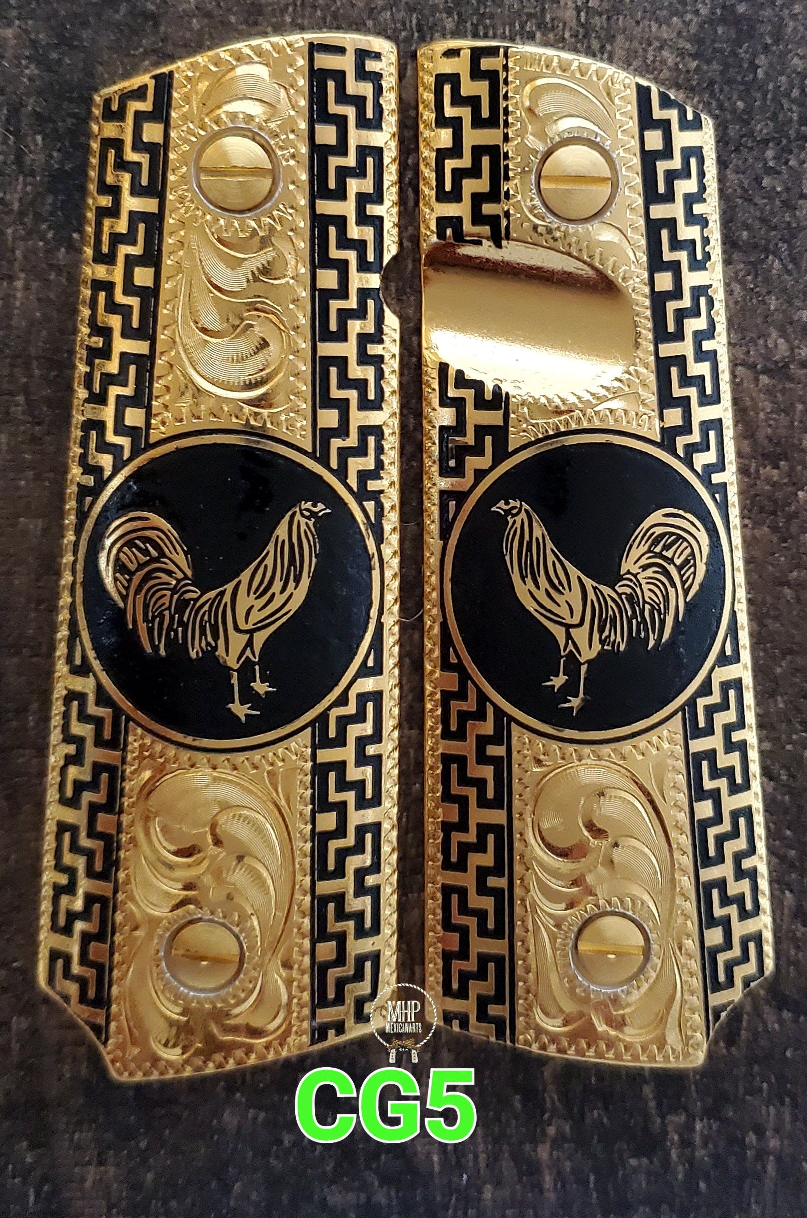 Gallos rooster palenque golden and silver 1911 full size mexican premi ...